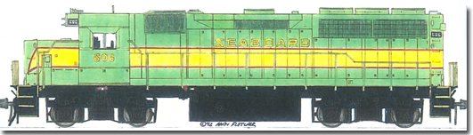 Andy Fletcher Blog-: Seaboard Air Line GP40 at Miami, FL