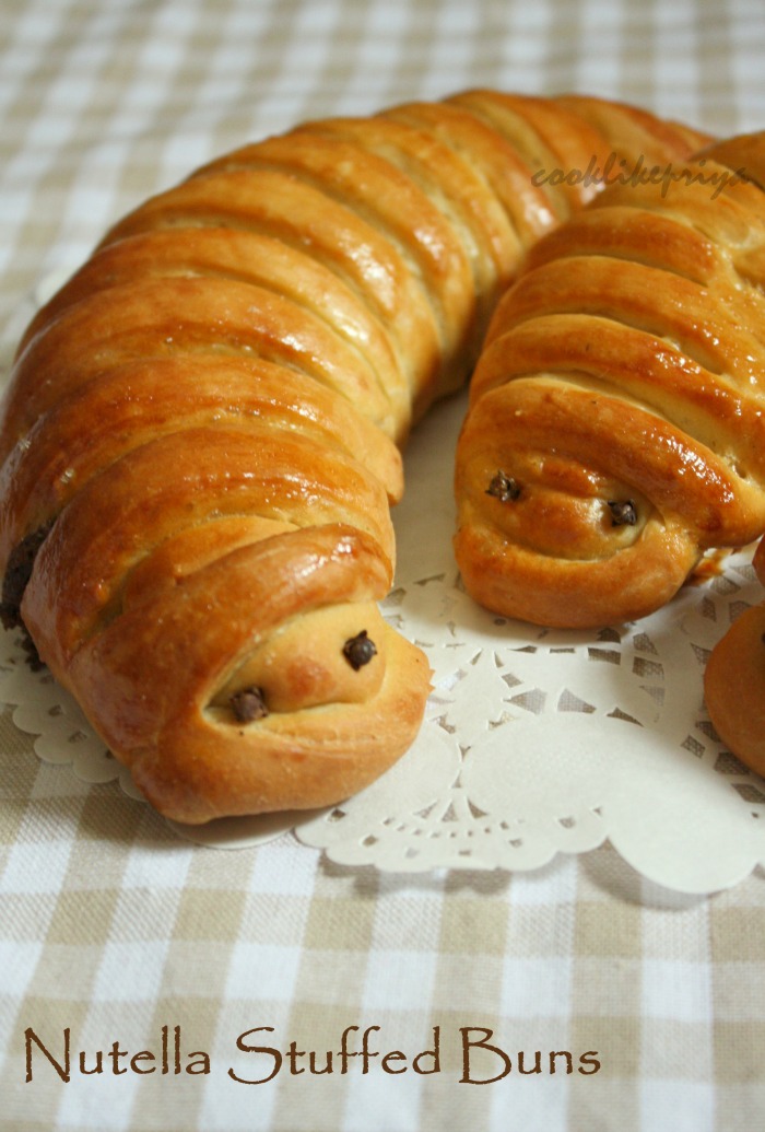 Cook like Priya: Caterpillar Bread with Step by step | Worm shaped ...