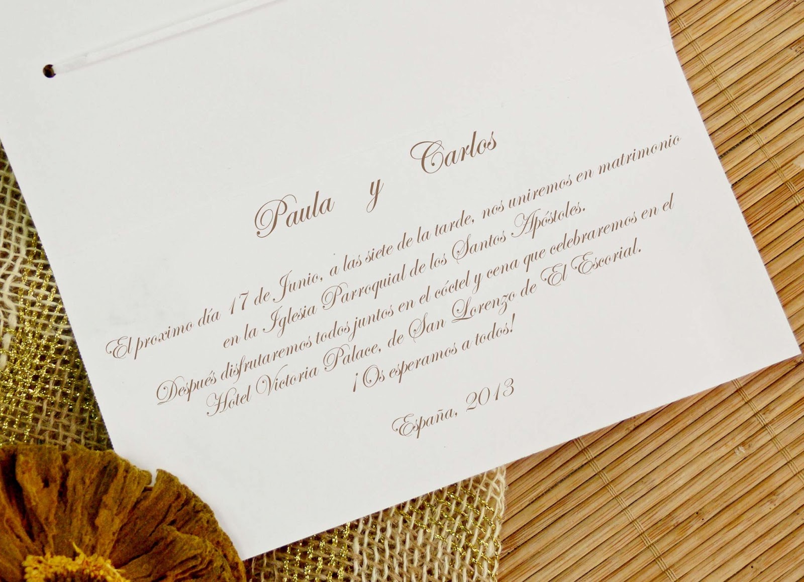 Algo nuevo, algo viejo, algo prestado y algo azul: Estáis cordialmente ...