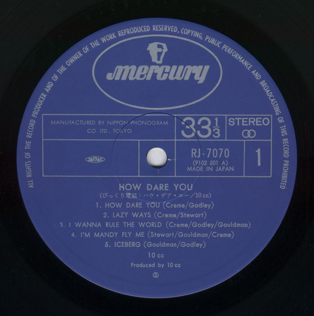 10cc 1976 How Dare You!