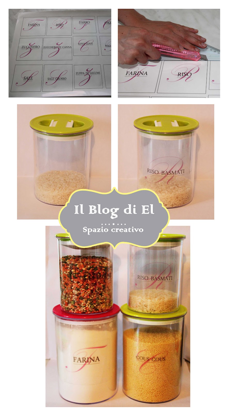 Il blog di El: Etichette per contenitori cucina - Label jars