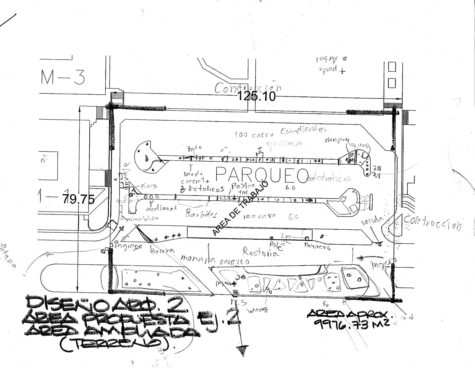 Mi Portafolio de Arquitectura USAC: EJERCICIO 1 PARQUEOS