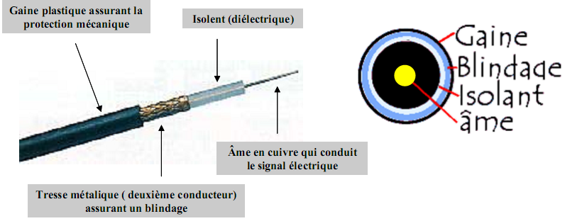 Les supports physiques de transmission : Le câble coaxial | Examens ...