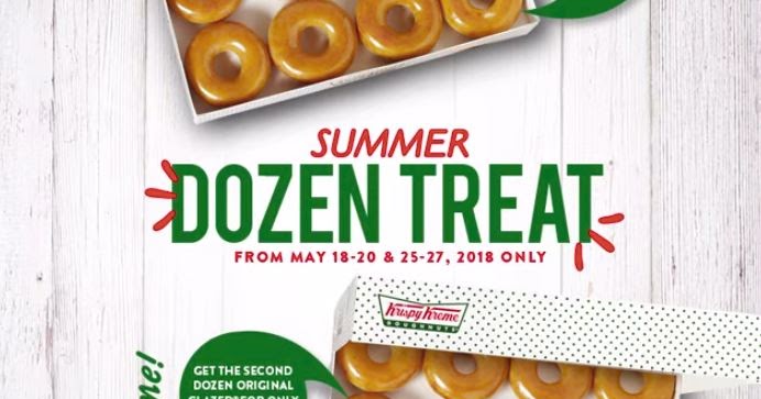 Manila Shopper: Krispy Kreme Summer Dozen Treat Promo: May 2018 Manila Shopper: Krispy Kreme Summer Dozen Treat Promo: May 2018