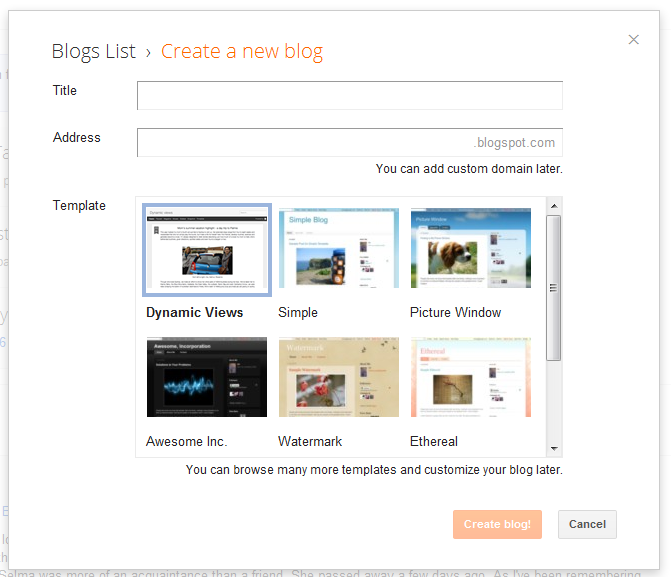 University Library 23 Things: Week 2, Things 2 and 3 - Blogs and Blogger