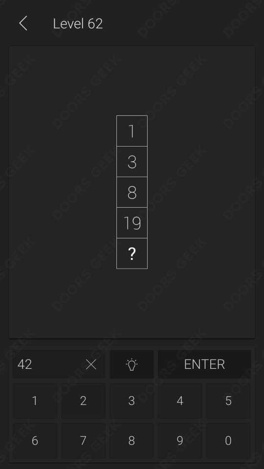Math Level 62 Solution ~ Doors Geek