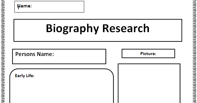 Individuals and Societies: BIOGRAPHY CHART