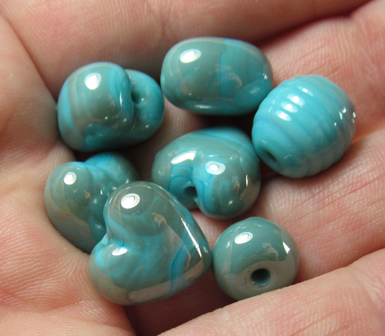 Jolene Beads: Looking at Bullseye part 5 - Powder Blue Opal, Turquoise ...