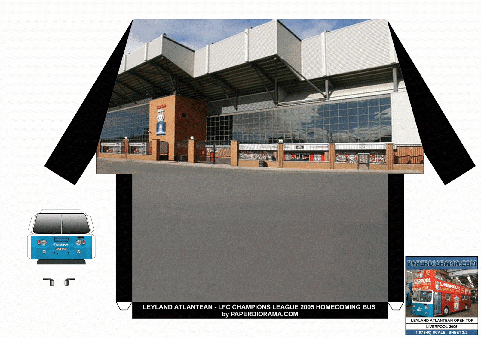 SP. Papel Modelismo: PaperCraft Leyland Atlantean - LFC Champions ...
