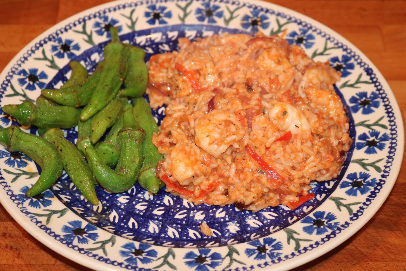 Uncle T's Kitchen: Red Rice and Shrimp with Boiled Okra
