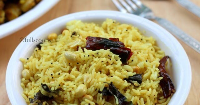Easy Tamarind Rice Recipe | Puli Sadam ~ Full Scoops - A food blog with ...