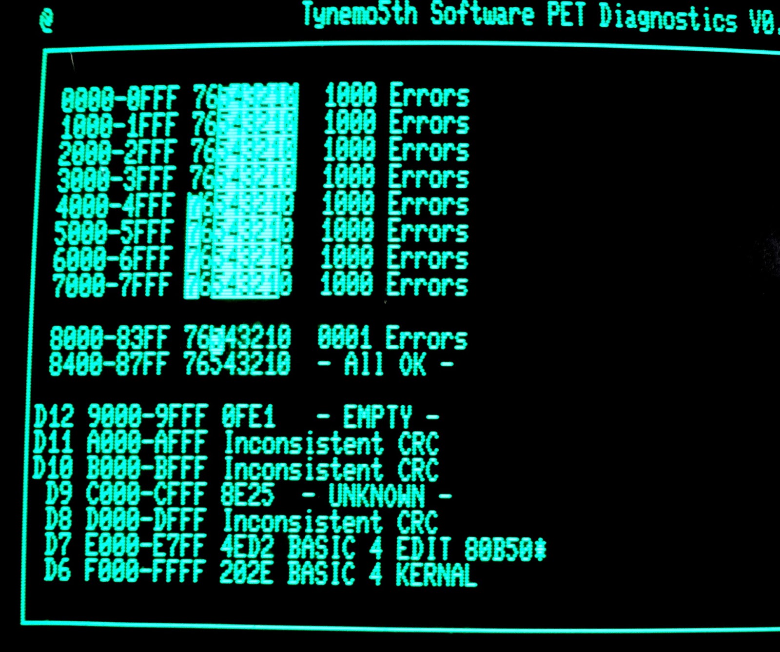 Tynemouth Software: Commodore PET 8032 Repairs - Killer RAM Chips!