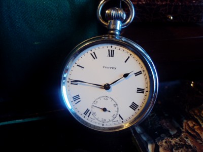 Silver: AMAZING ANTIQUE SILVER POCKET WATCH SIGNED FORTEX, 15 JEWELS ...