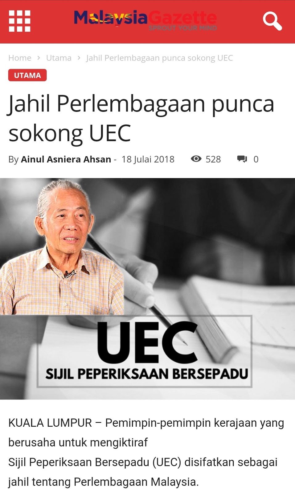 Prof Khoo Kay Kim kirim soalan sejarah kepada Nie Ching, ini Kit Siang ...
