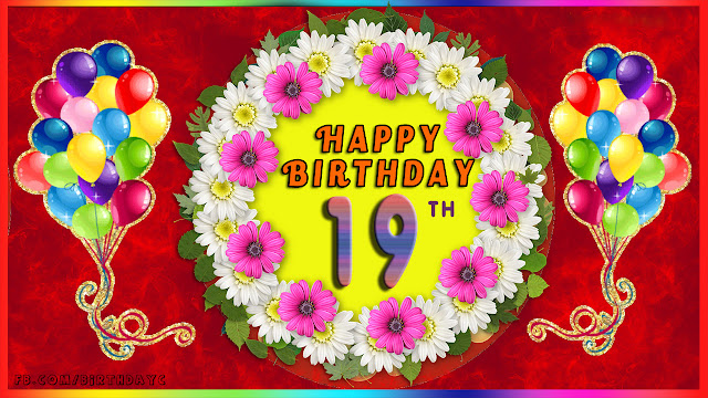 19th Birthday Images, Greetings Cards for age 19 years