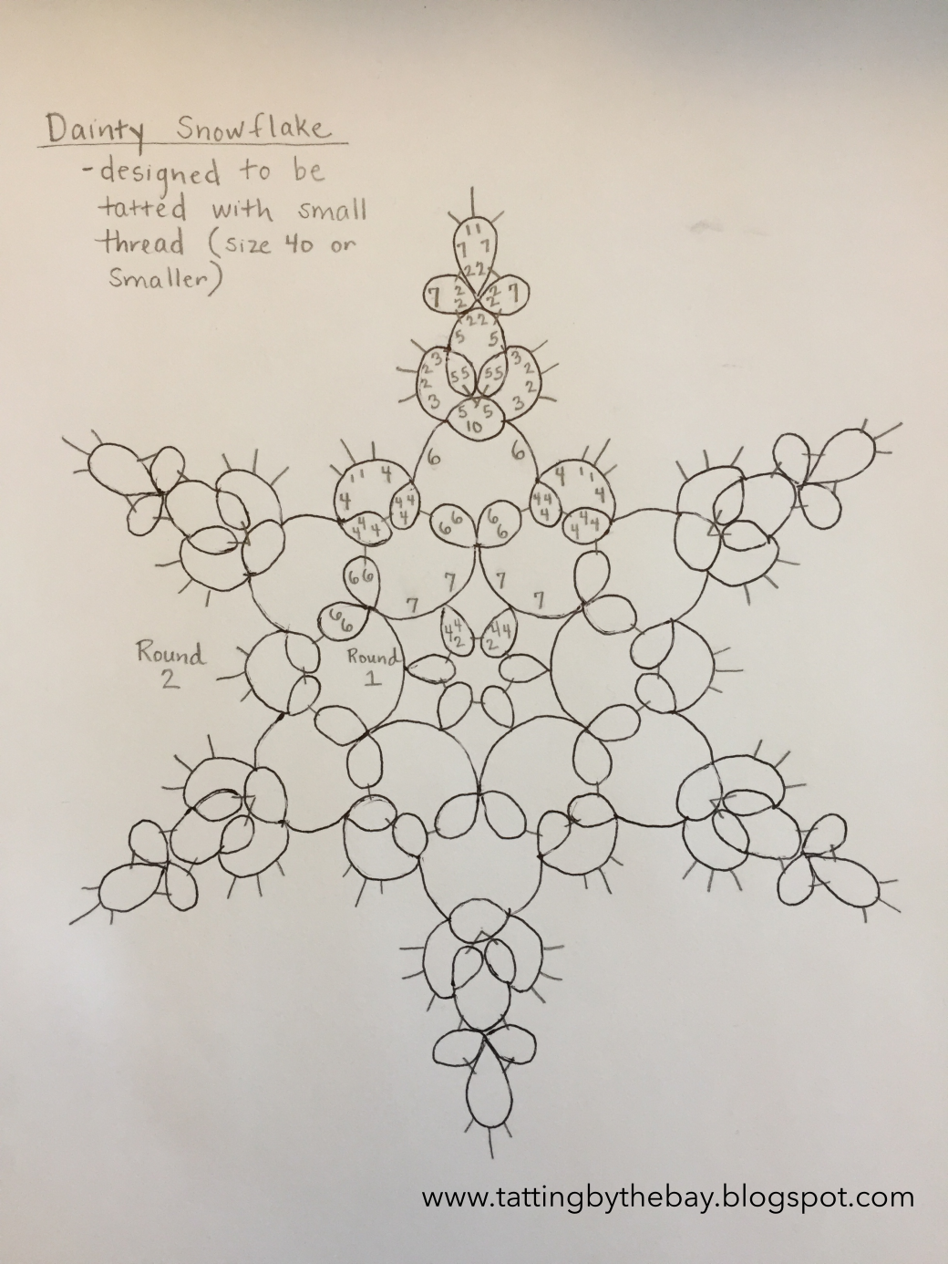 Tatting by the Bay: Dainty Snowflake
