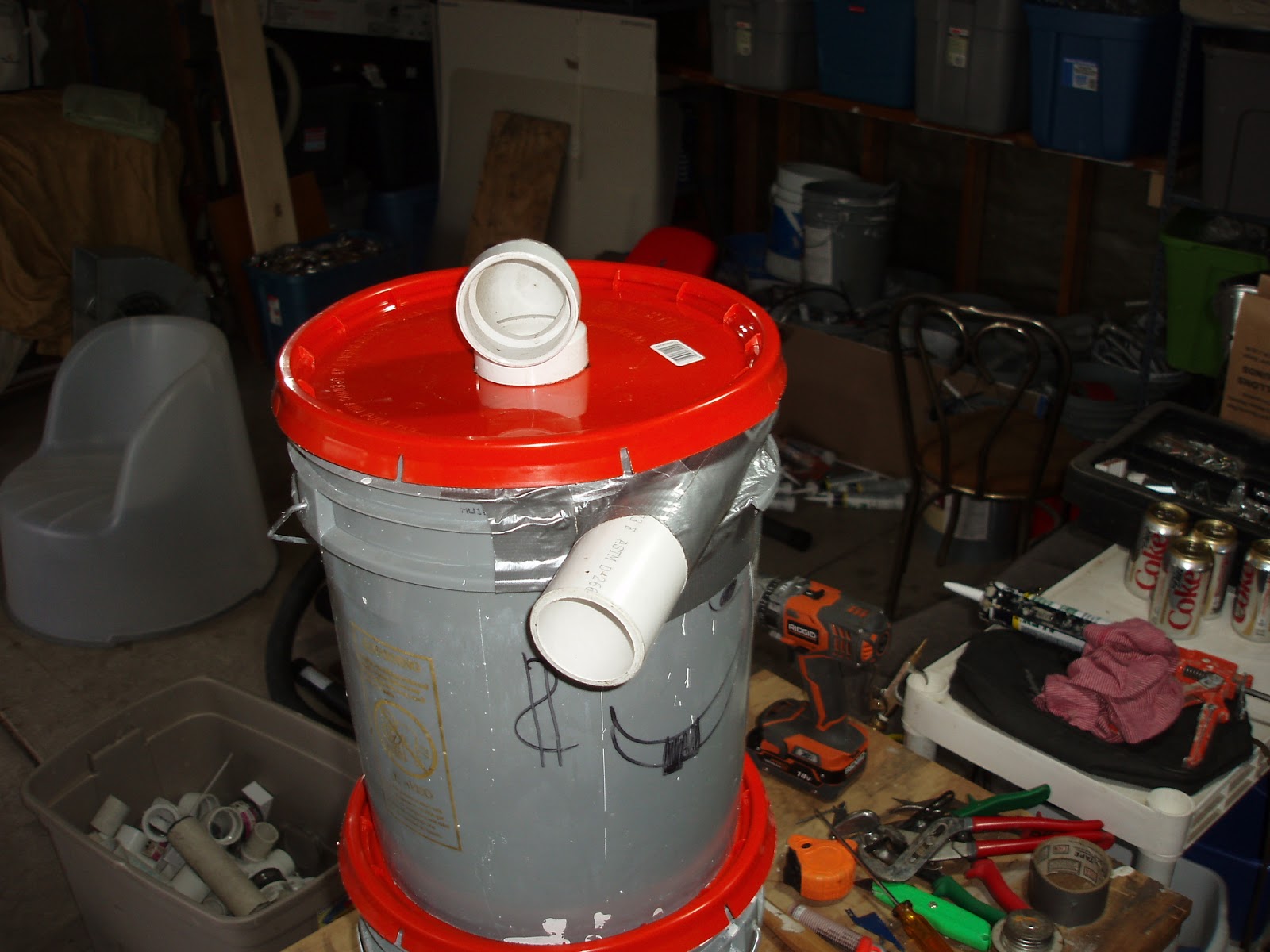 Homemade Conventional Cyclone Bucket Dust Collector/Separator Project DIY
