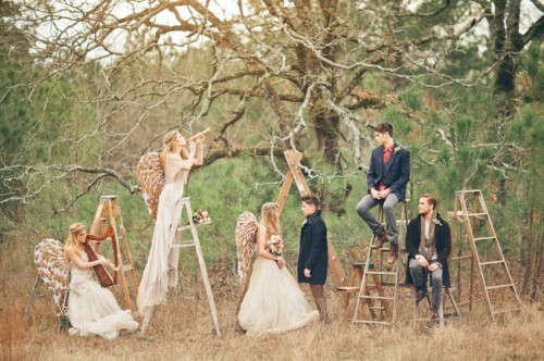 Angel Inspired Wedding Photo Shoot - Wedding Colours