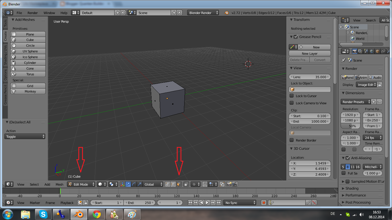 Quanten Builder: Blender 1. Schritte