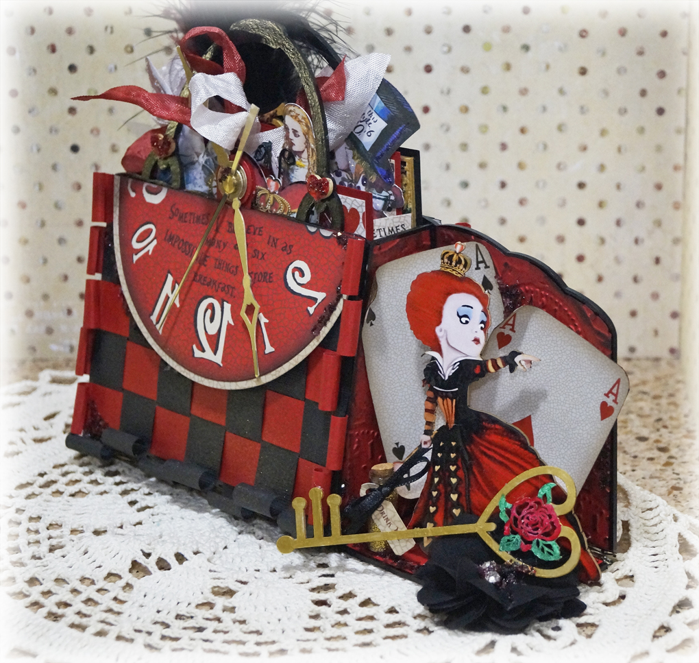 Terry's Scrapbooks: Wonderland Red Queen 3D Chipboard Purse for my ...