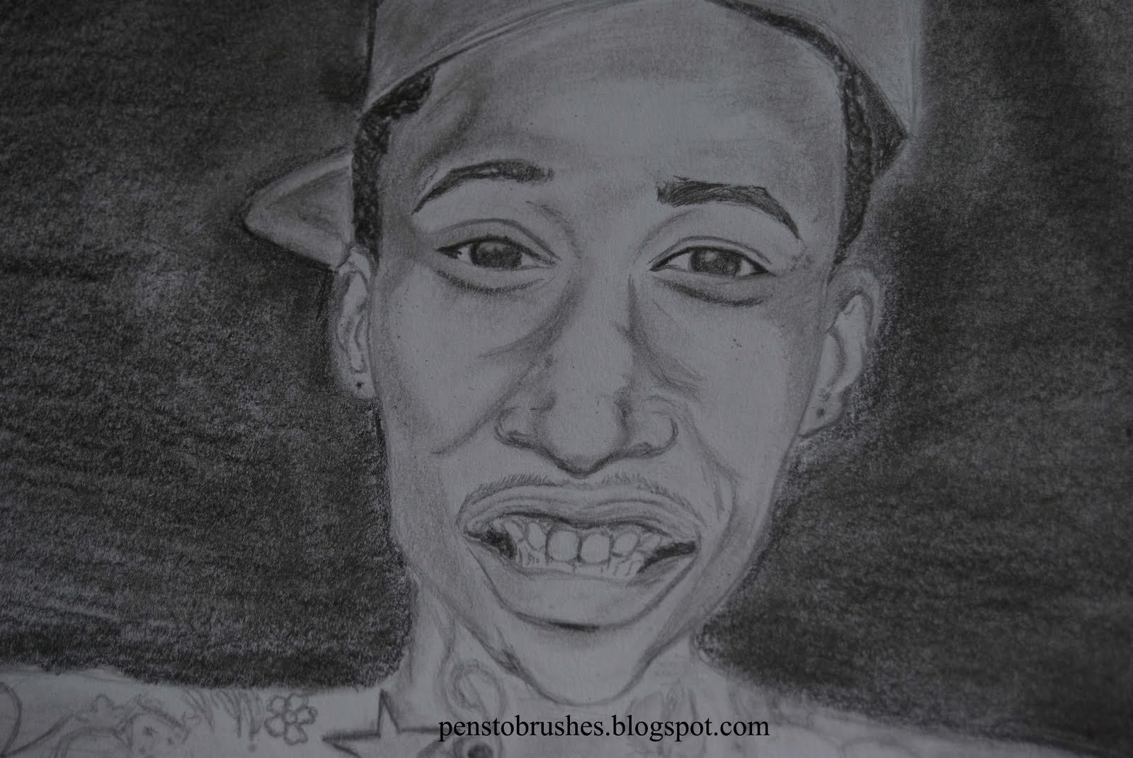 Pens to Brushes: Wiz Khalifa Pencil Drawing-Complete