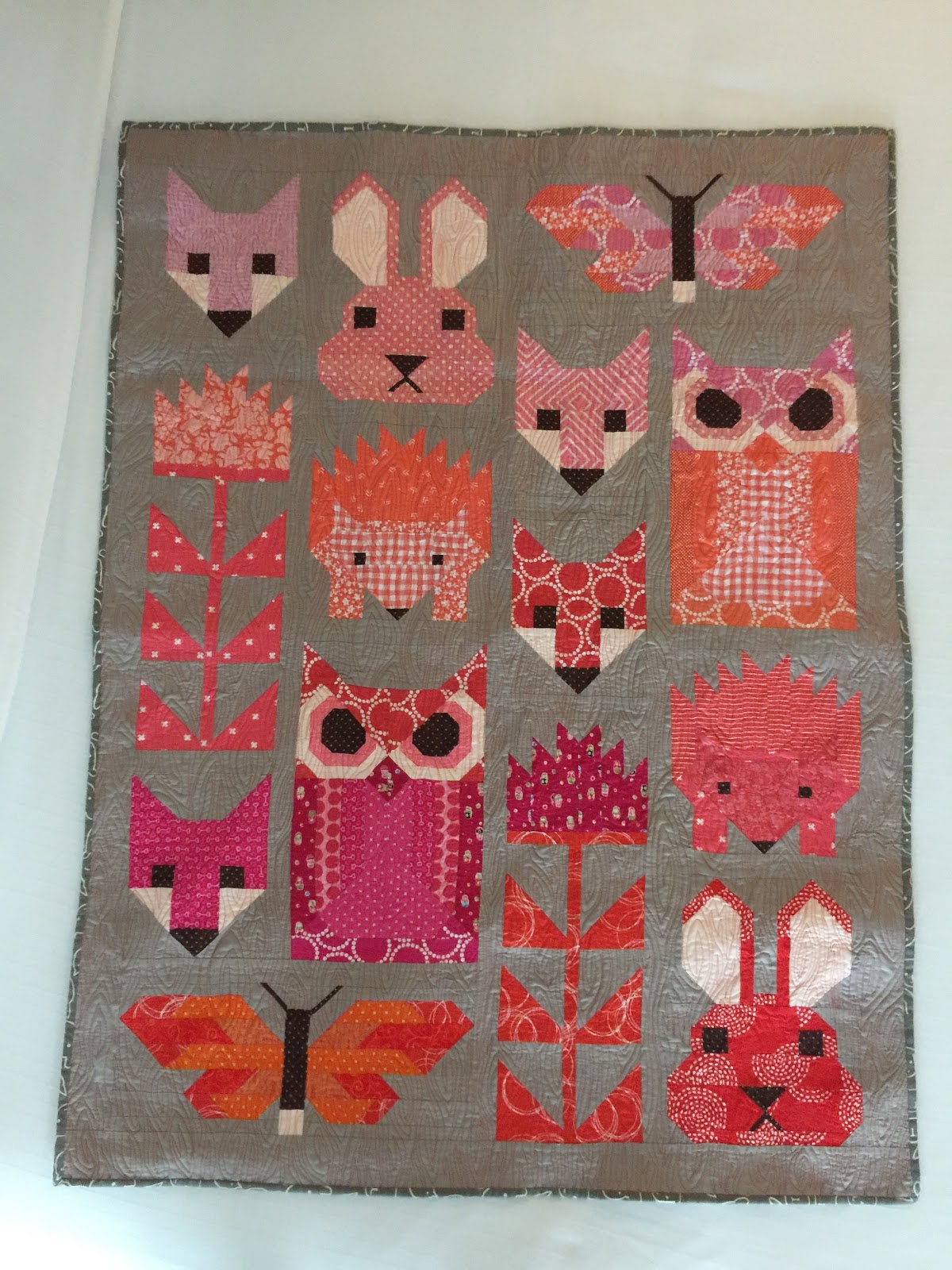 dream quilt create: Fancy Fox quilted!