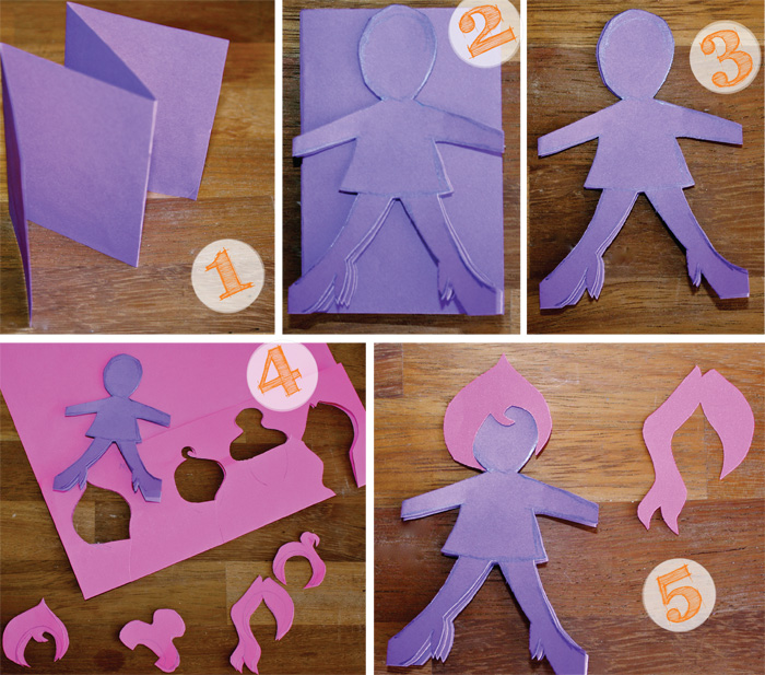 Paper Concertina Dolls - Mrs Fox's sustainable life, home, crafts and food