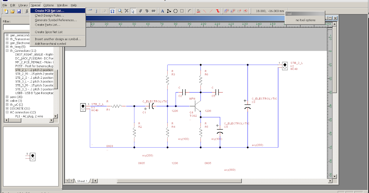 blog de VK5HSE: Importing TinyCad schematics into gEDA pcb-rnd