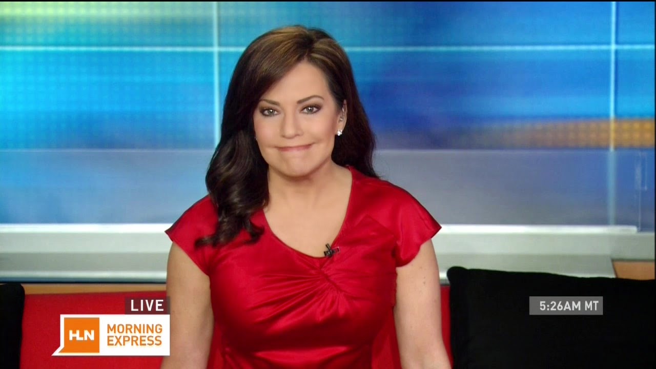 Ladies in Satin Blouses: Robin Meade - red satin top