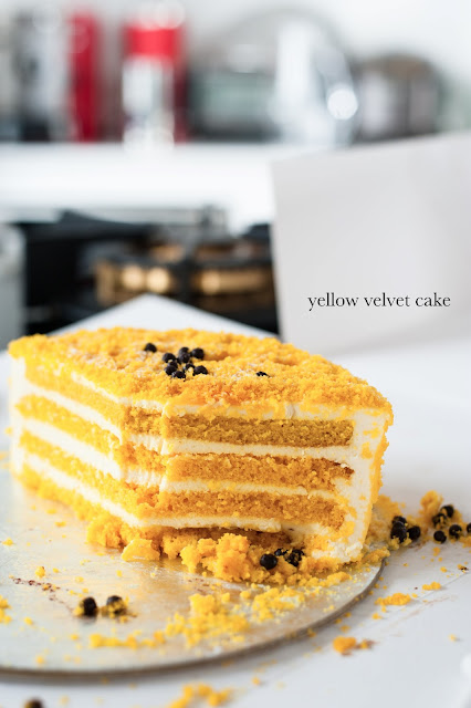 Salt Pepper Action: An Early Birthday Treat: Yellow Velvet Cake from ...