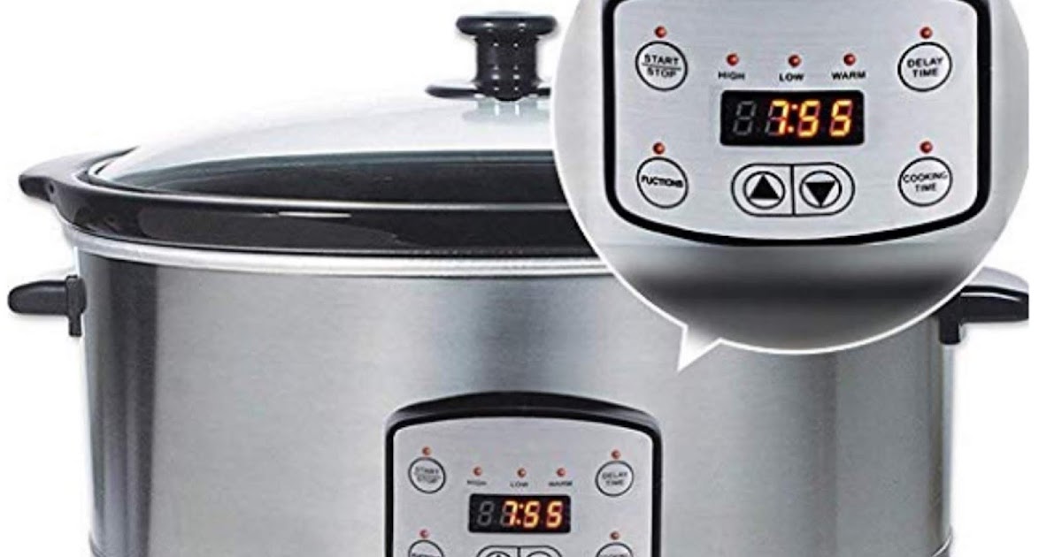 Best Slow Digital Slow Cooker,Haolide 5-Quart Oval Shape Stainless ...