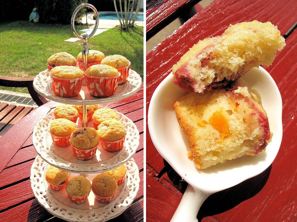 Foodiva's Kitchen: My Red Kitchen Debut - One Bowl Mango and Raspberry ...