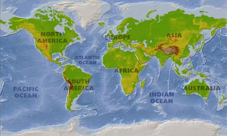 Mapa Físico del Mundo