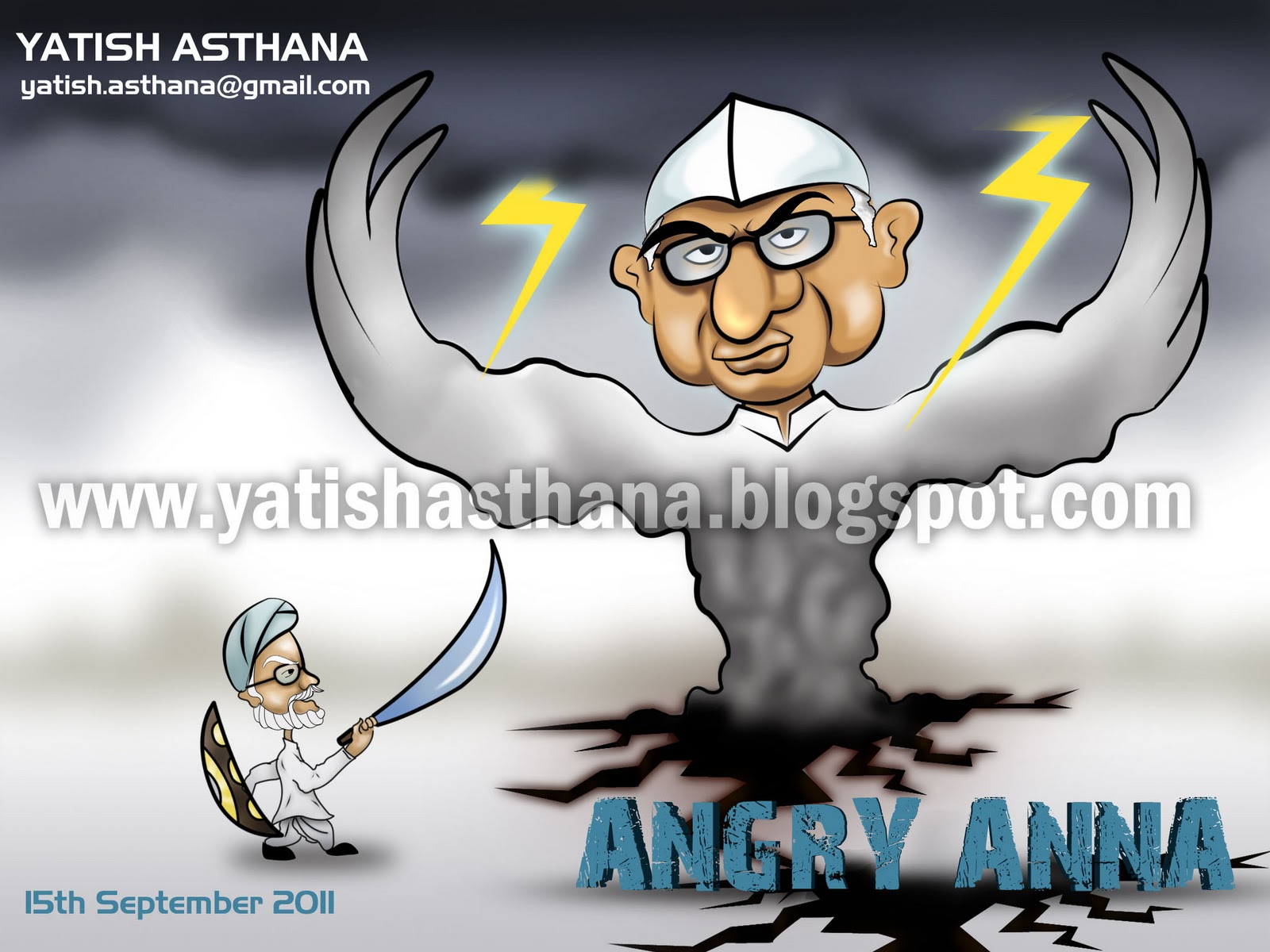 "ANGRY ANNA" - ART OF YATISH ASTHANA