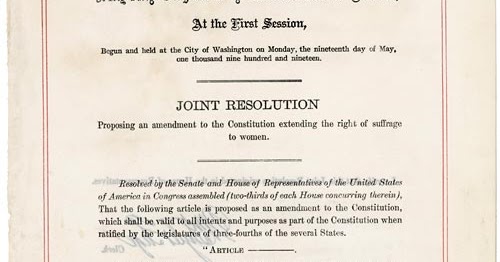 Faith & Freedom Library: Nineteenth Amendment to the U.S. Constitution ...