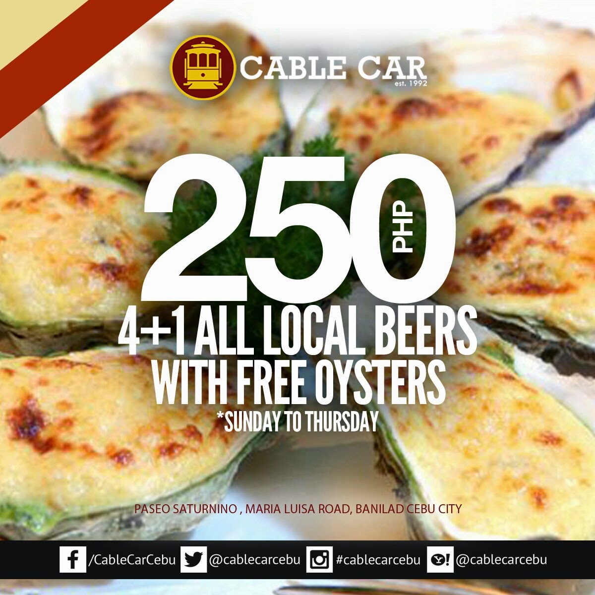 Cable Car, Scrapyard Lounge Reveals New Dishes - FaceCebu | Cebu Blog ...