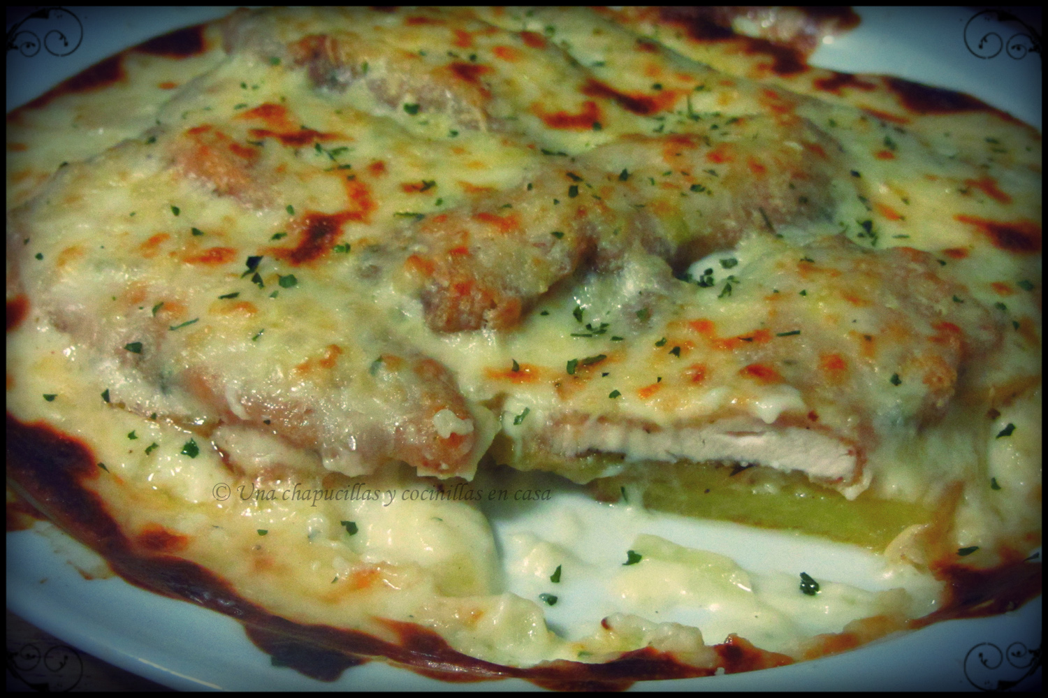 Una chapucillas y cocinillas en casa: Pechugas de pollo gratinadas Aku-chan