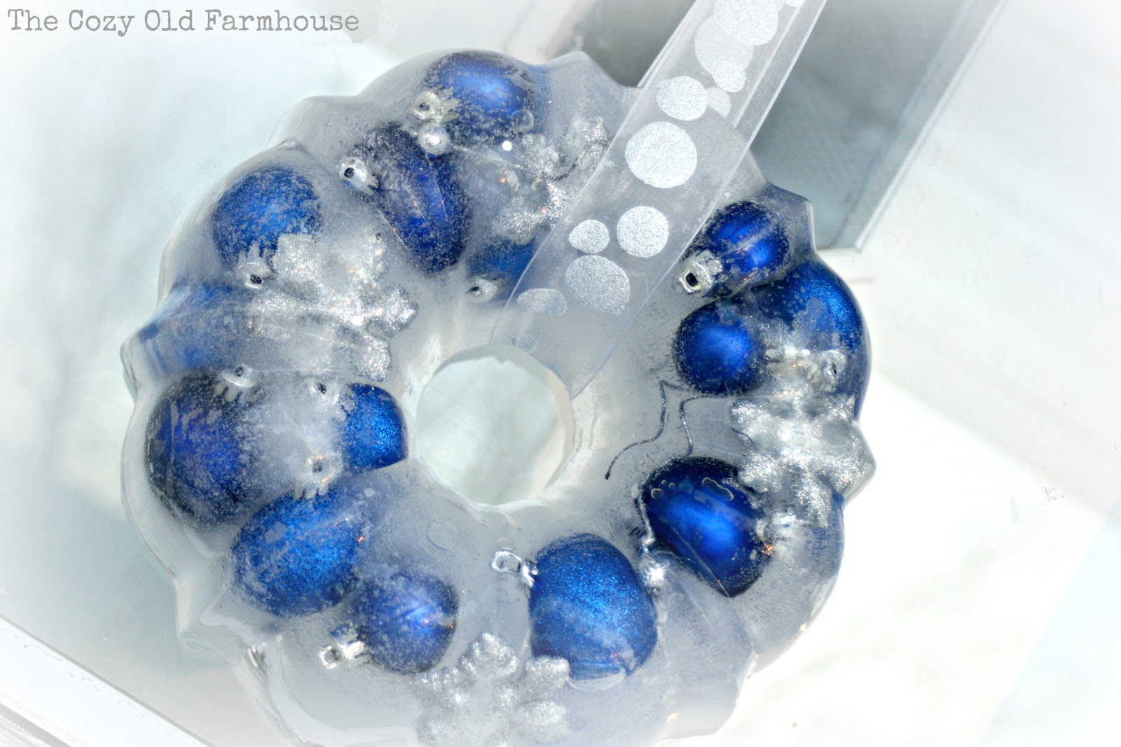 The Cozy Old "Farmhouse": A Winter Ice Wreath {with Tutorial}
