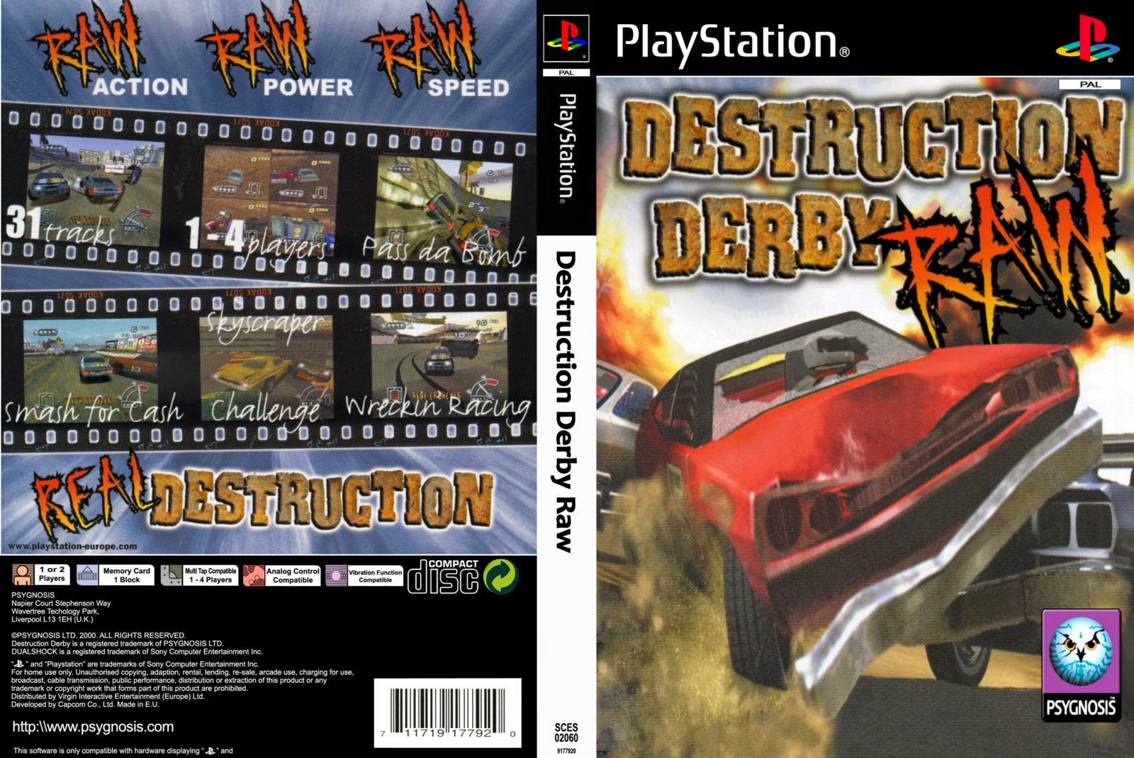 Destruction Derby Raw - Playstation 1 | Ultra Capas Destruction Derby Raw - Playstation 1 | Ultra Capas
