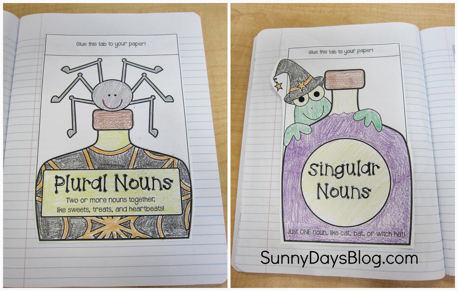 Interactive Notebook Freebie - Sunny Days in Second Grade