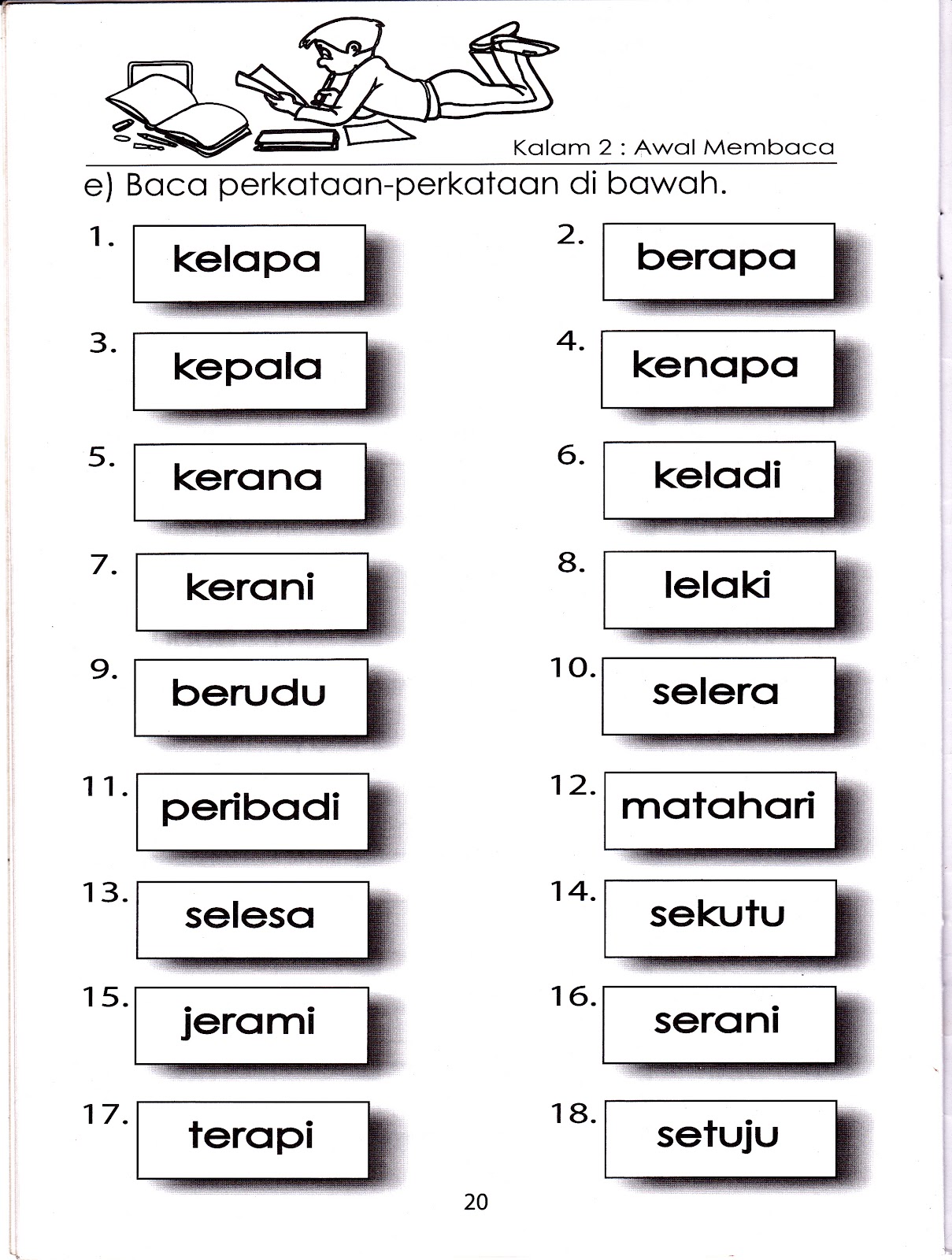 Senorok Membaca ABC: KALAM 2 ( Awal membaca )
