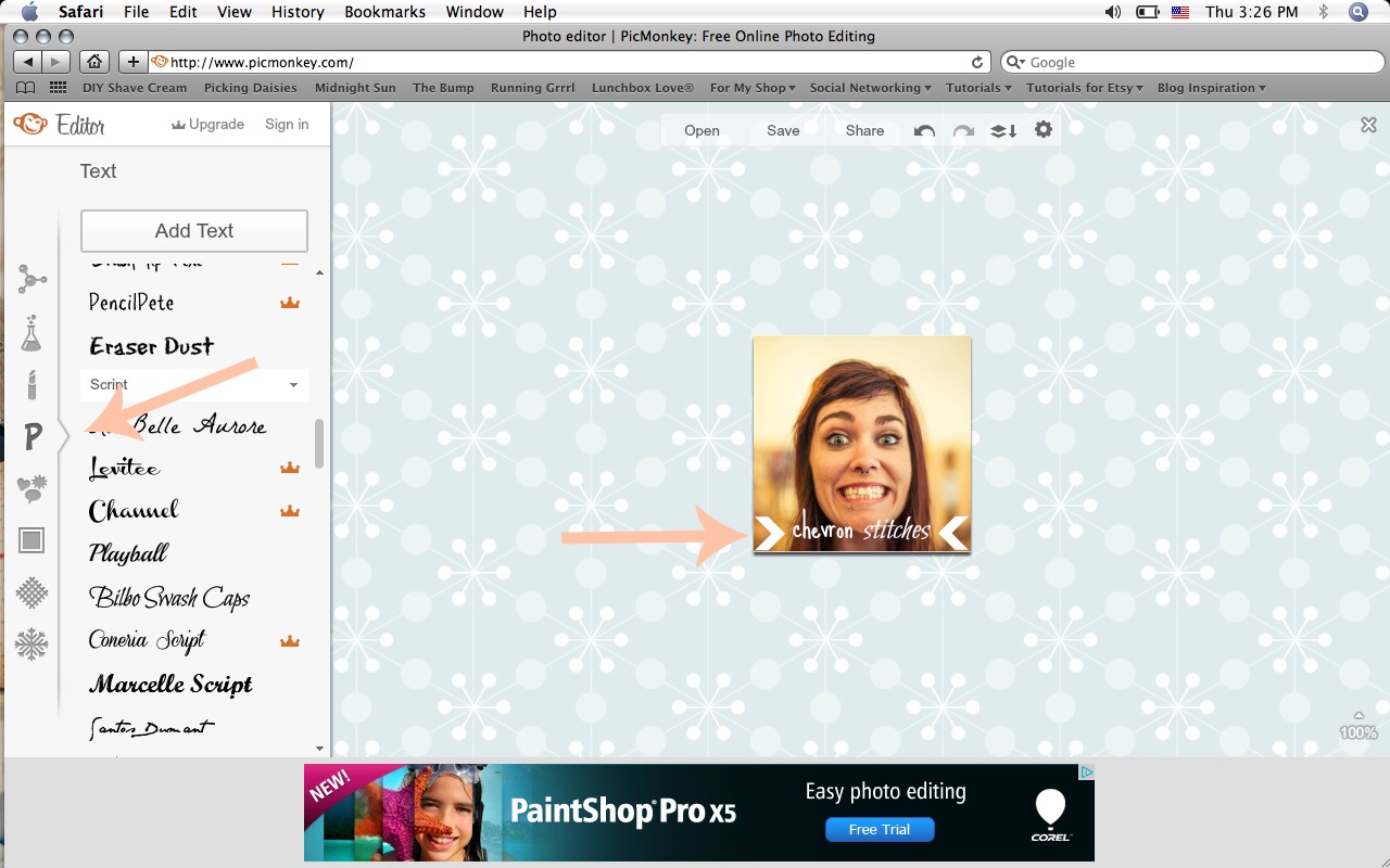 Chevron Stitches : How To Make a Blog Button {With Grab Box}