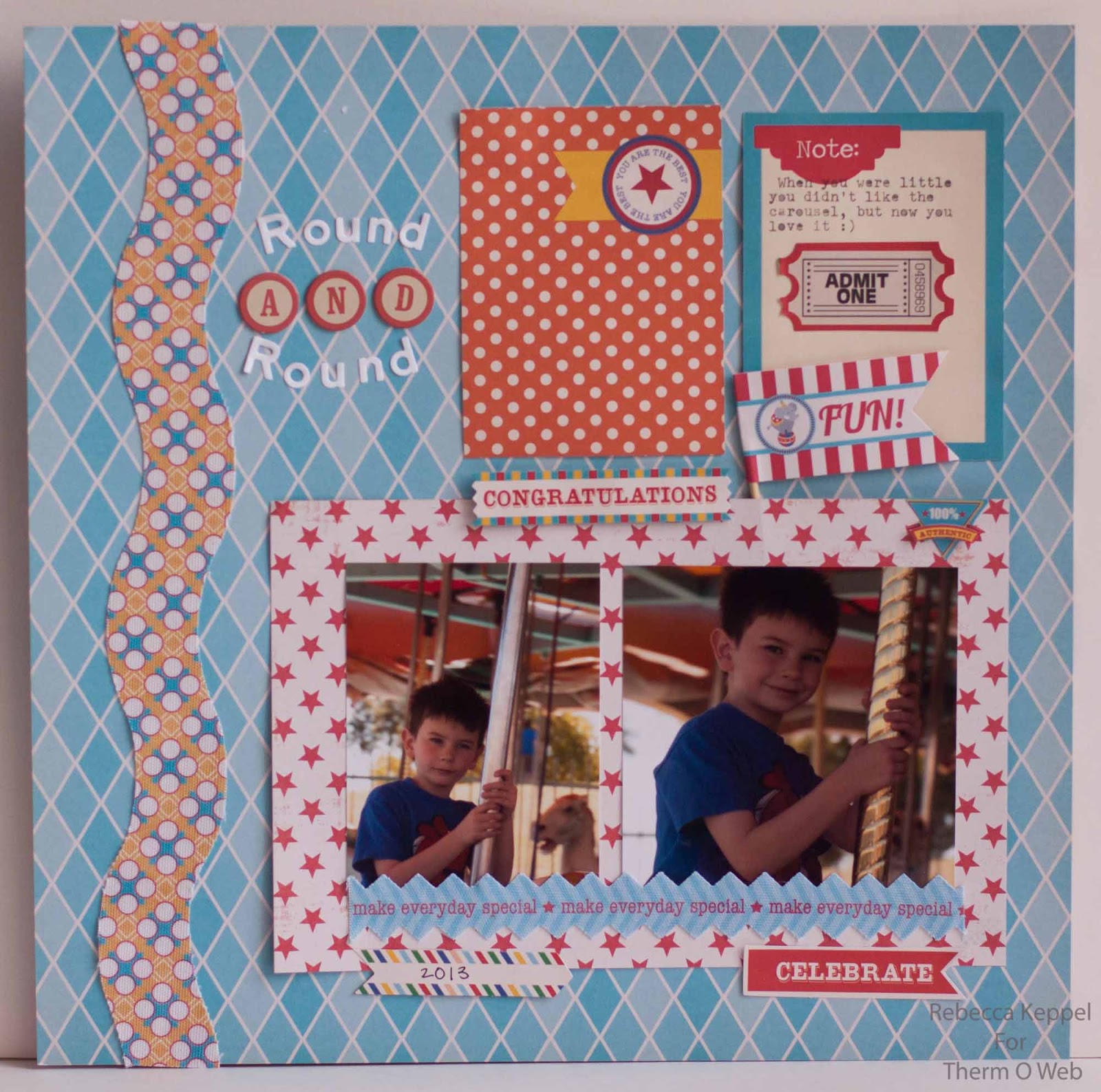 Fun, Laughter and Joy Layouts with Zots Bling - Therm O Web