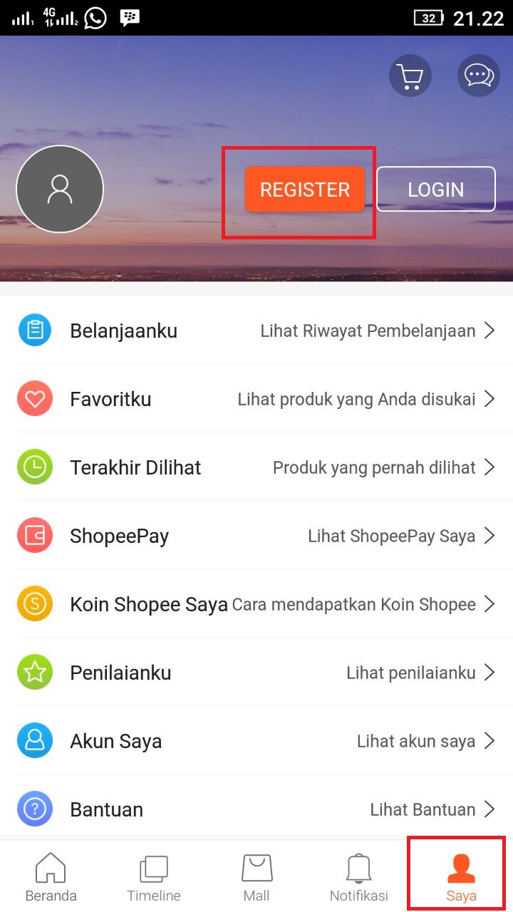 Cara Daftar/ Registrasi Shopee Lewat HP Android - Up Normally Blog
