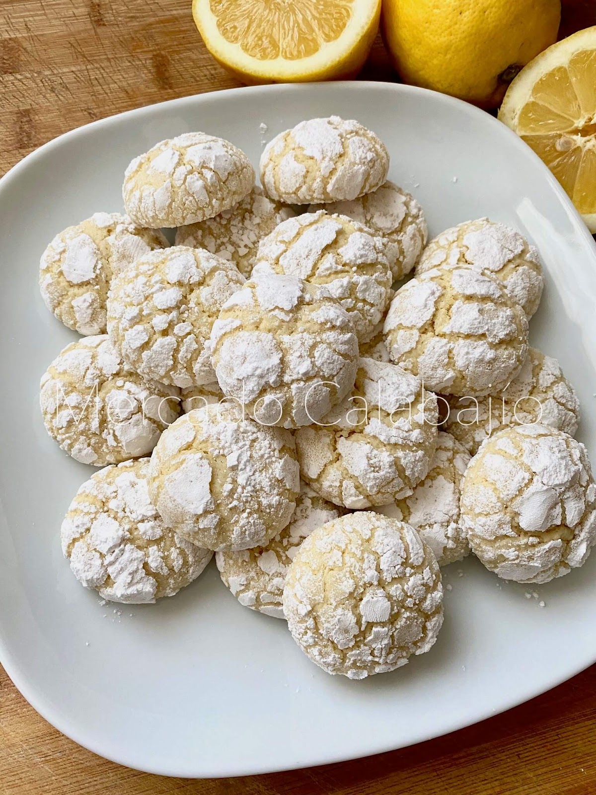 Galletas craqueladas de limón. Receta | Mercado Calabajío