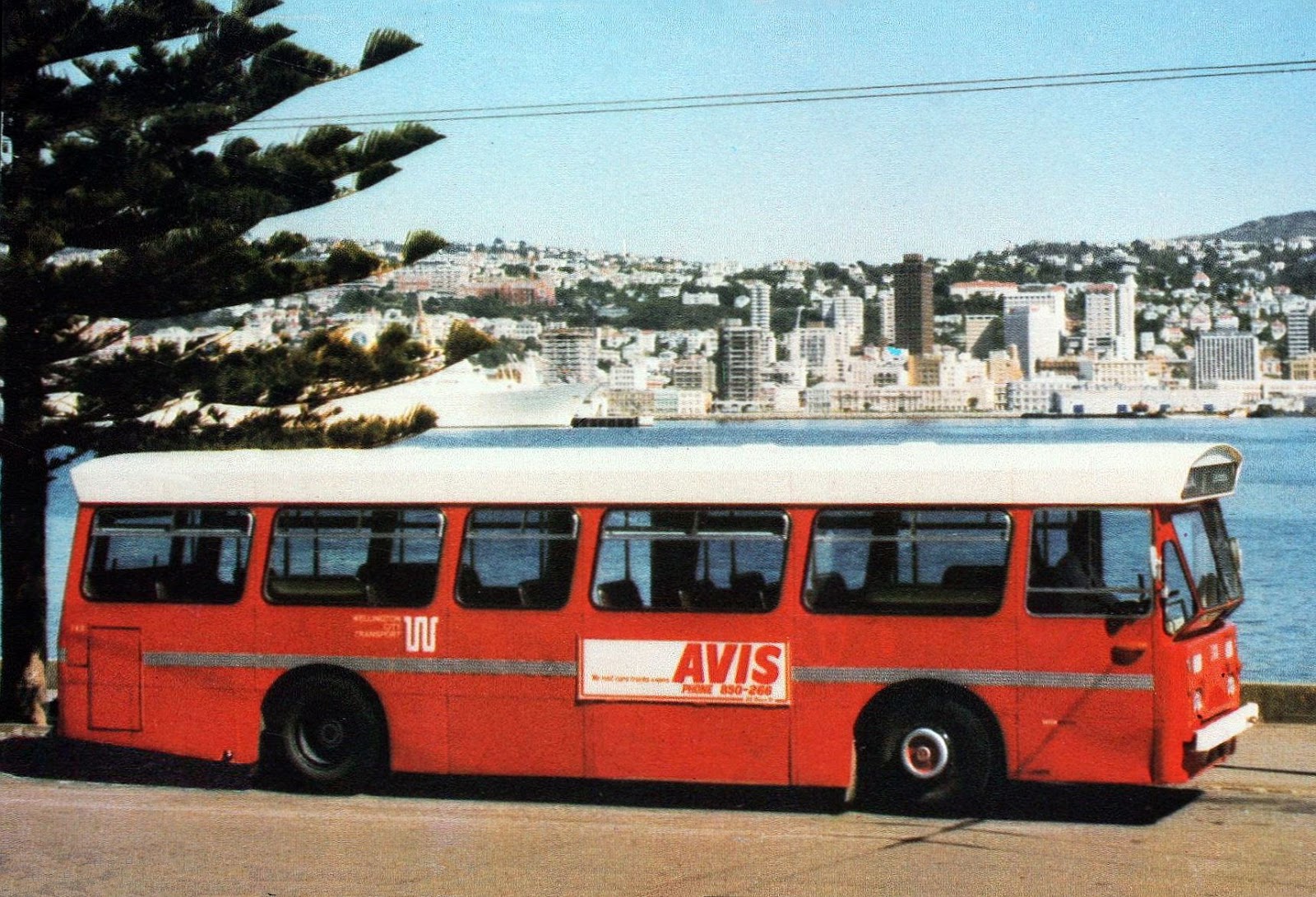 transpress nz: Leyland Leopard bus in Wellington, 1967