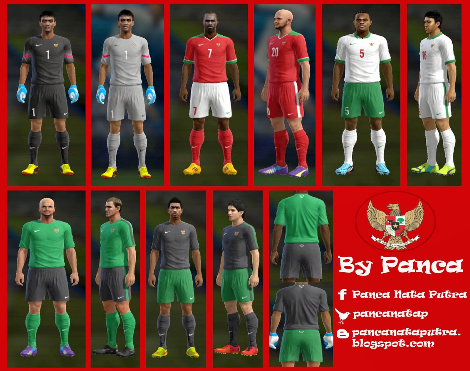 pes-modif: PES 2013 Indonesia Kits 2014 Fix + Training Kits by panca