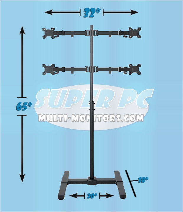 Multi-Monitor Tips and Tricks: SUPER PC | Quad Monitor "Behind Desk ...