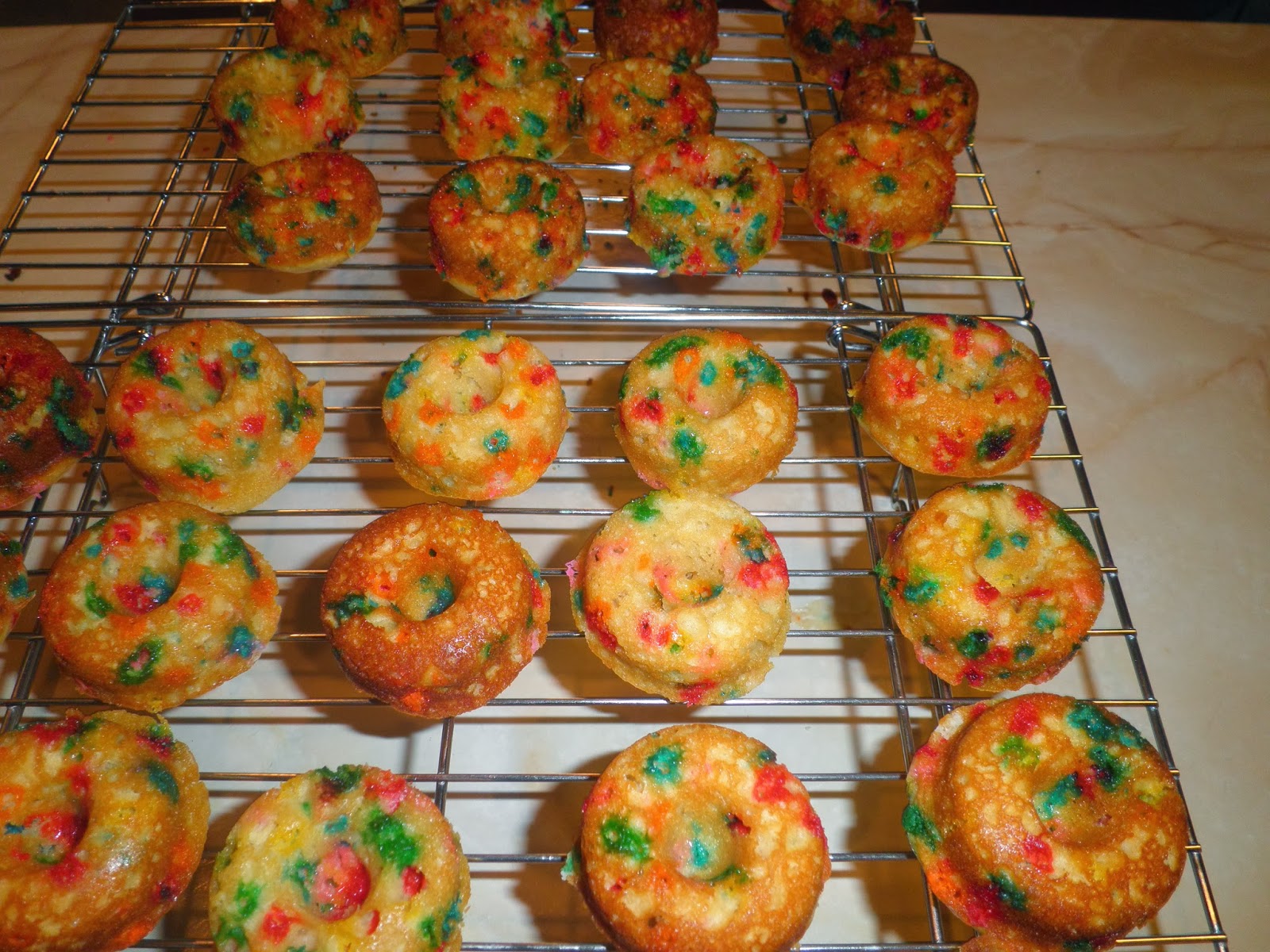 Secrets from the Cookie Princess: Baked Confetti Mini Donuts