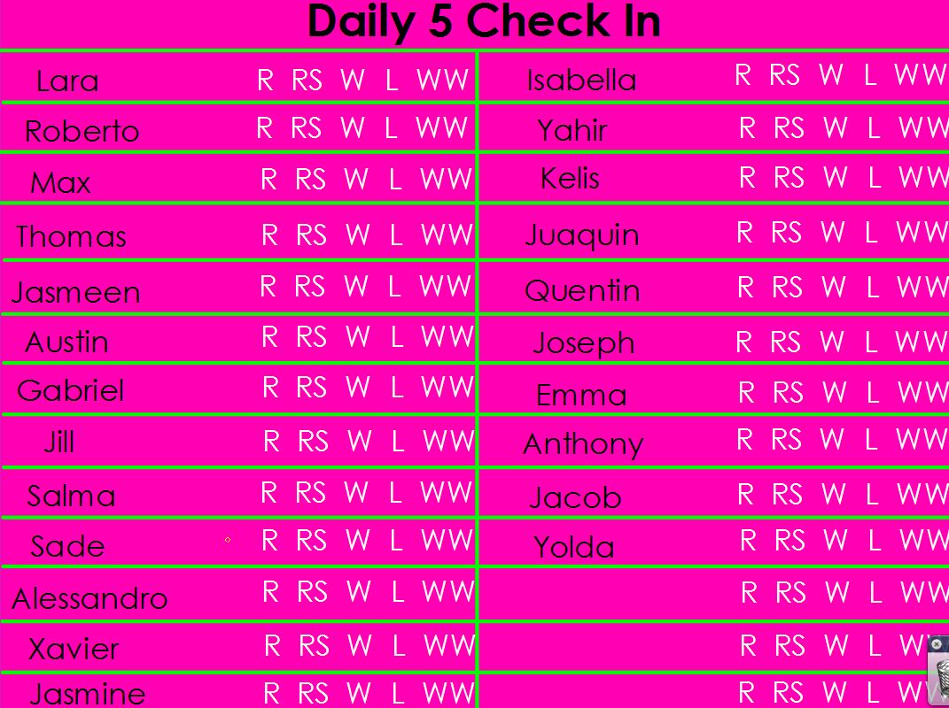 Jennifer's Teaching Tools: Daily 5